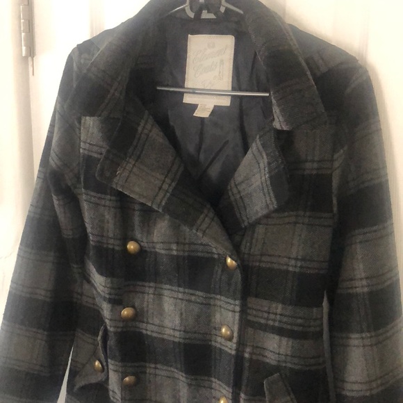 Element | Jackets & Coats | Plaid Hooded Pea Coat | Poshmark